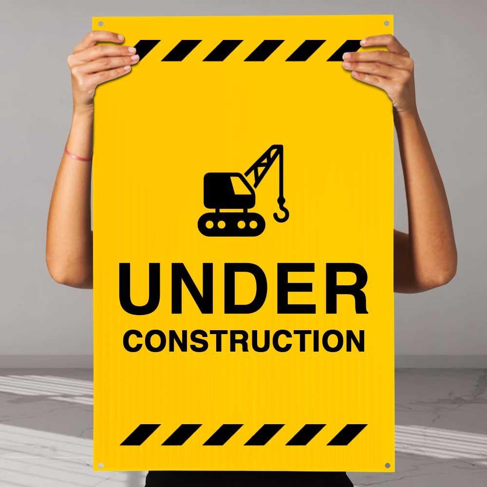 Construction Site Safety Signs | Builder Plastic Flute Signs