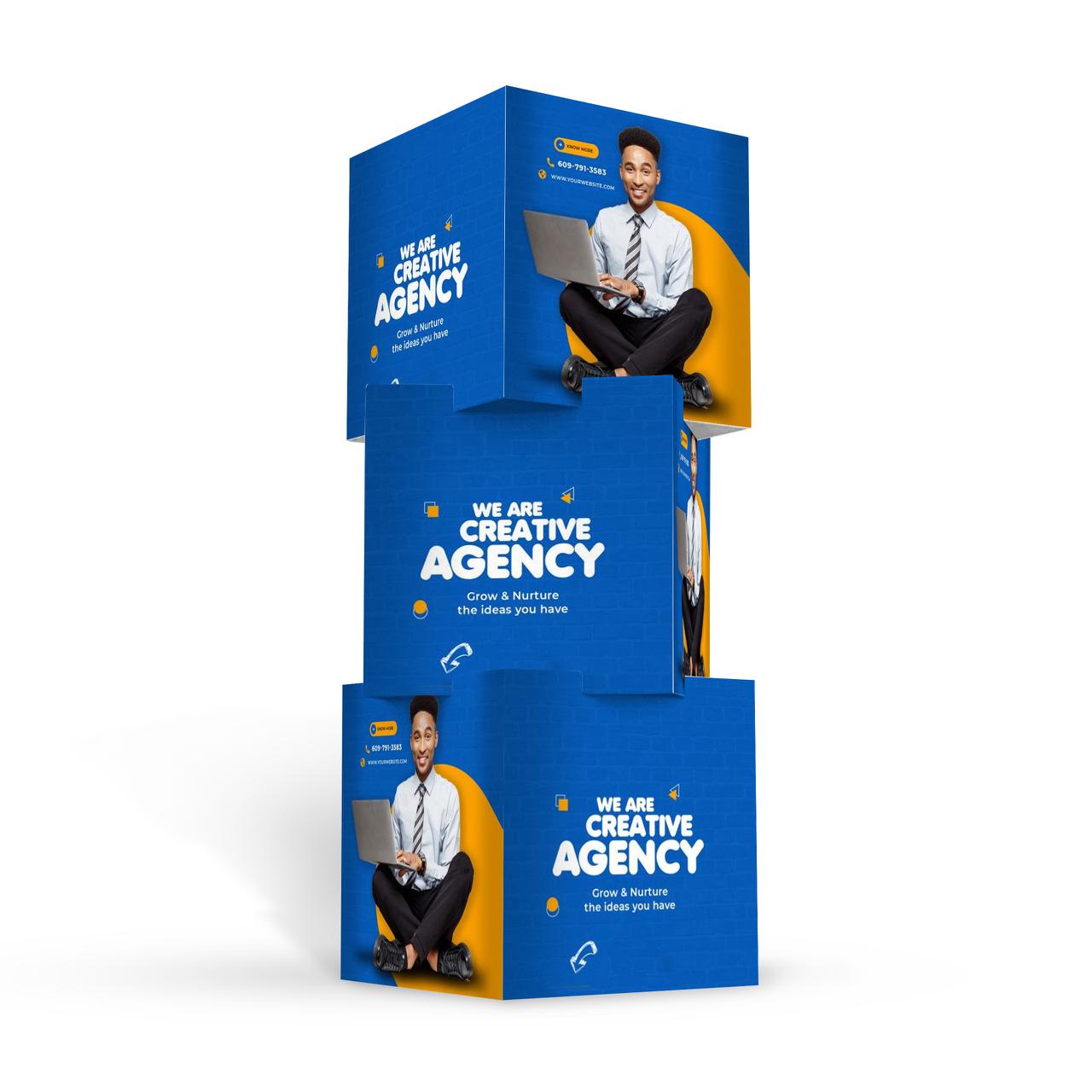 Marketing Cubes | Custom Printed Corflute Cubes for Branding & Events