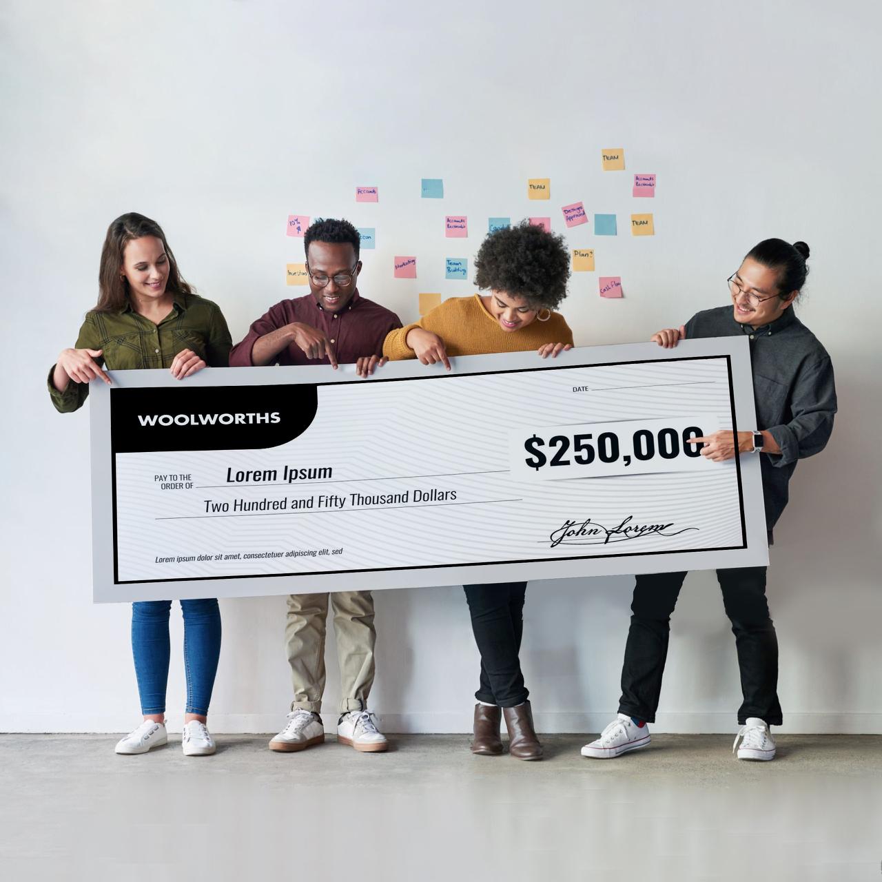 Novelty Cheques | Custom Printing In 24hrs | Buy Online In Australia