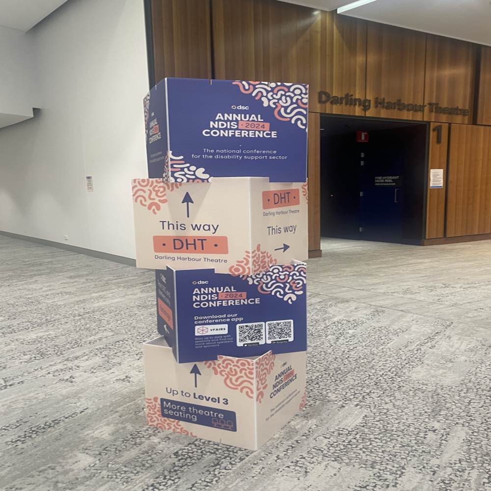 Stackable Corflute Cube Signs | Corflute Stackable Cubes | Custom Printed in 24hrs | Buy Online ...