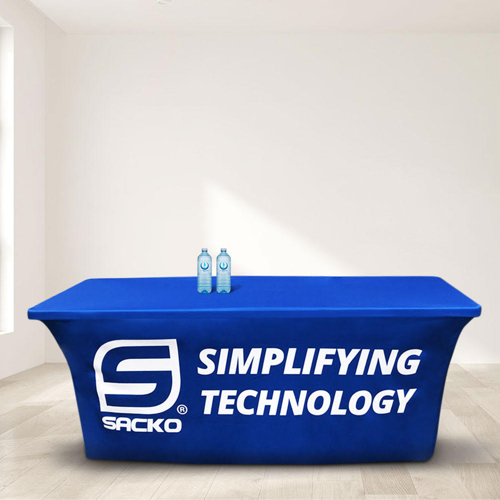 Stretch Table Covers | Stretch Table Throws with Logo | Printed in ...
