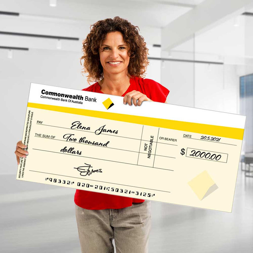 Novelty Cheques | Custom Printing In 24hrs | Buy Online In Australia